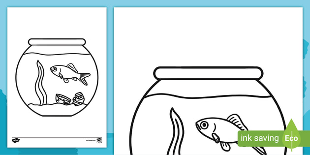 FREE! - Fish Bowl Colouring Sheet | Activity Sheets | Twinkl