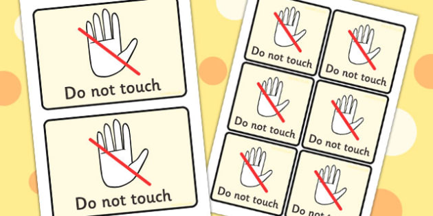 Do Not Touch Visual Support Cards (teacher made)