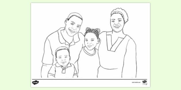 FREE! - Parents and Siblings Colouring | Colouring Sheet