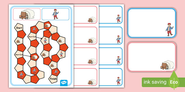 The Mitten Story Editable Board Game (teacher made)