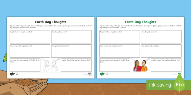 Earth Day Thoughts Differentiated Activity Sheet - Earth