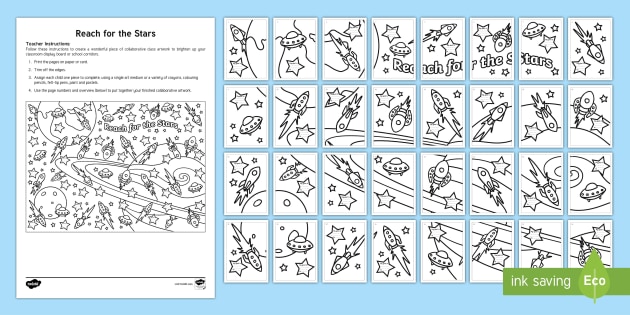 Reach for the Stars Activity - Colouring Pack