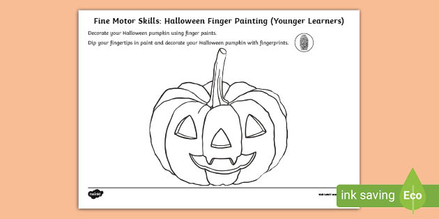 Fine Motor Skills: Halloween Finger Painting (Younger Learners)