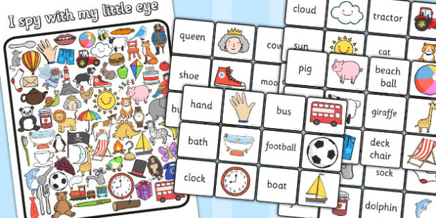 I Spy With My Little Eye Picture and Word Matching Activity