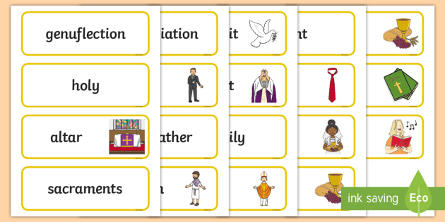 First Holy Communion Word Cards (teacher made)