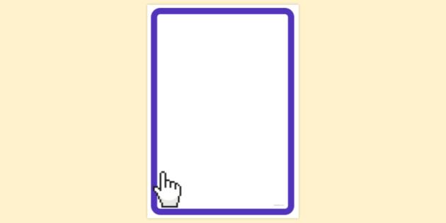 Hand Cursor Page Border | Page Borders | Twinkl