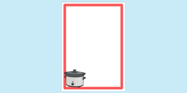 FREE! - Slow Cooker Page Border | Page Borders | Primary | Twinkl