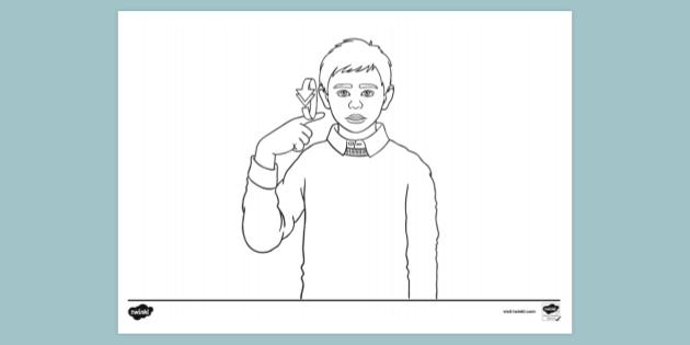 FREE! - BSL Child Phonics Colouring Sheet | Colouring Sheets
