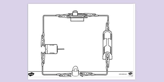 FREE! - Motor Circuit Colouring Sheet (teacher made)
