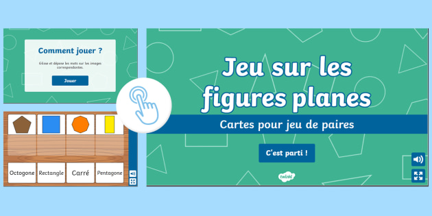 Jeu des paires interactif : les figures planes