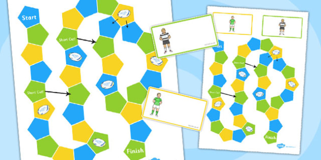 Rugby Themed Editable Board Game (teacher made)