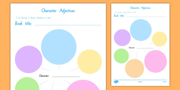 Character Adjectives Worksheet / Worksheet, worksheet