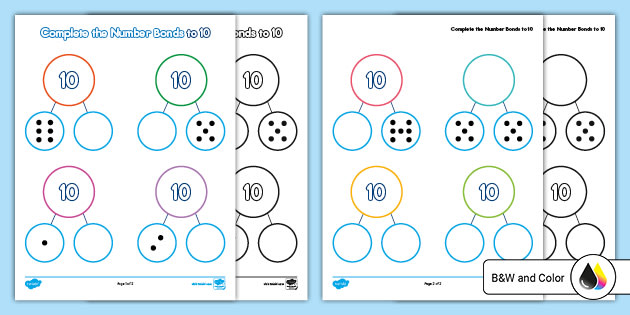 Number Bonds Kindergarten Worksheets Number Bonds Worksheets