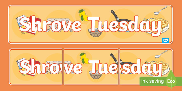 Shrove Tuesday Display Banner - Christianity Resource
