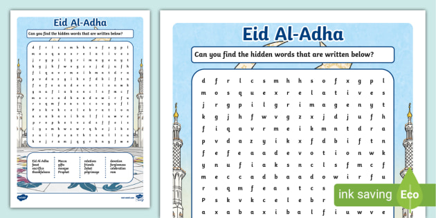 KS2 Eid Al-Adha Word Search (teacher made)