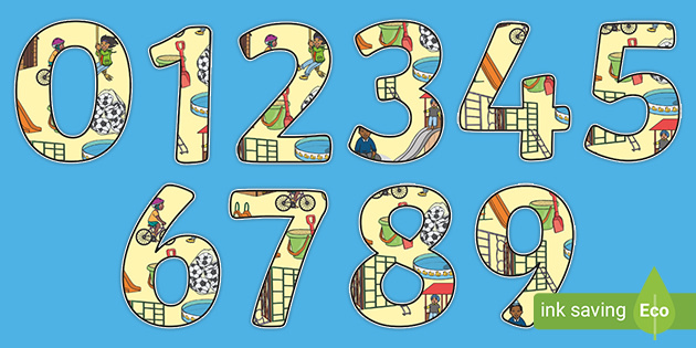 👉 Outdoor Play Area Themed A4 Display Numbers