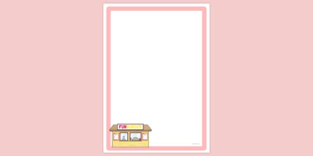FREE! - Simple Blank Food Outlet Page Border (teacher made)