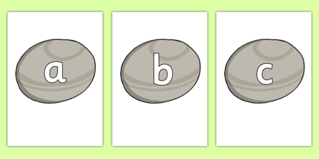 FREE! - 👉 Alphabet on Stepping Stones (teacher made)