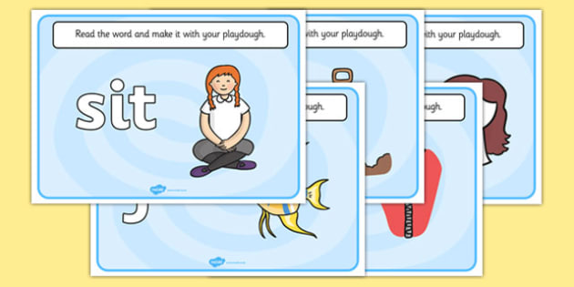 CVC Word Playdough Mats (i) (teacher made)