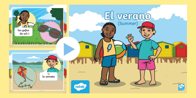 👉 Spanish KS1 PowerPoint - Summer (teacher made)