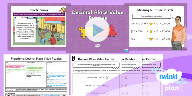 PlanIt Maths Y6 Fractions: Decimal Place Value (4) Lesson Pack