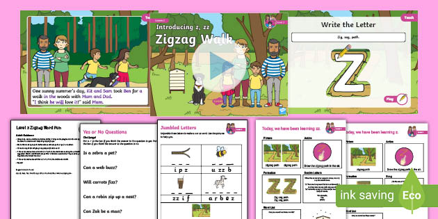 'z' and 'zz' Phonics Lesson Pack - Level 3 Week 2 Lesson 2