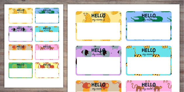 Printable Zoo Name Tags