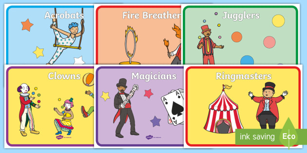 Circus Group Signs - Circus Group Signs (teacher made)