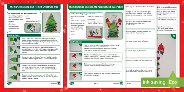 The Christmas Imp and Me Craft Activity (teacher made)