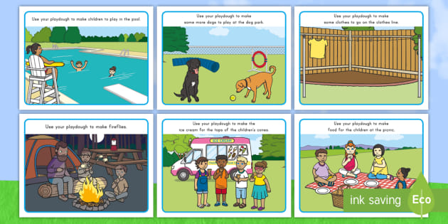 Summer Playdough Mats | Early Childhood Activities | Twinkl