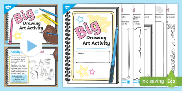 KS1 Big Drawing Art Activity Pack (teacher made)