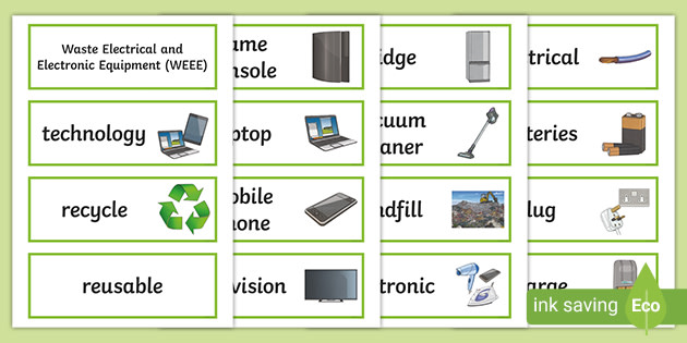 Waste Week Topic Word Cards