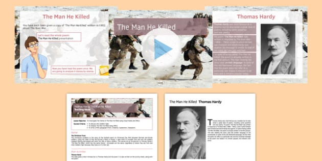GCSE The Man He Killed Lesson Pack (teacher made)