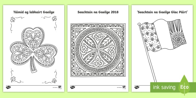 Seachtain Na Gaeilge Mindfulness Colouring Pages Gaeilge