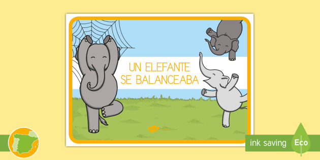 Cartel: Un elefante se balanceaba (teacher made)