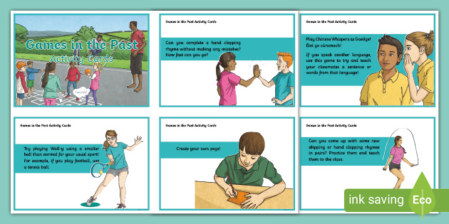 Games in the Past Activity Cards (teacher made)