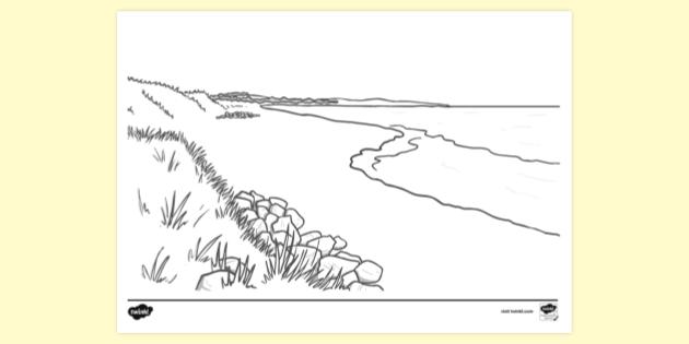 Outside Colouring Sheet | Colouring Sheet