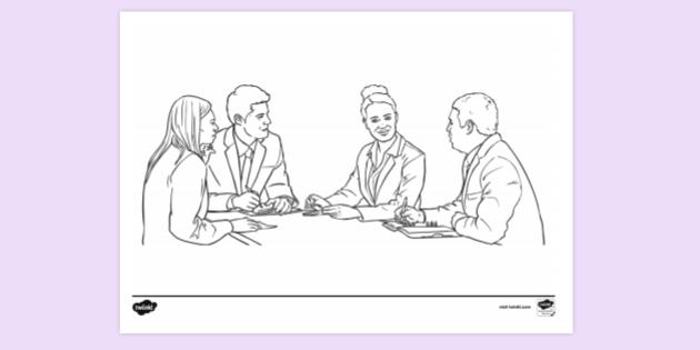FREE! - School Governor Colouring Sheet | Twinkl Resources