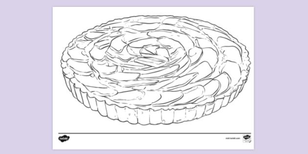FREE! - Apple Tart Colouring Sheet | Colouring Sheet