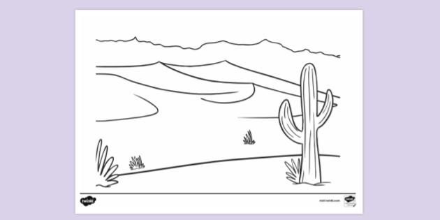Sand Dunes Colouring Sheet | Colouring Sheets (teacher made)