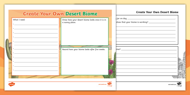 Create Your Own Desert Biome Activity
