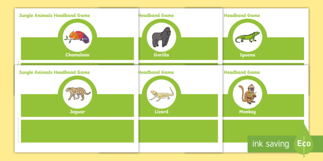 Jungle Animals Headband Oral Language Game (teacher made)