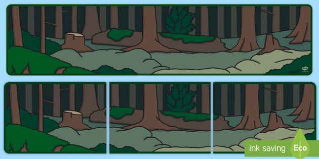 Nighttime Woodland Small World Background