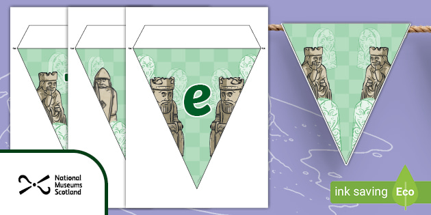 The Lewis Chess Pieces Display Bunting