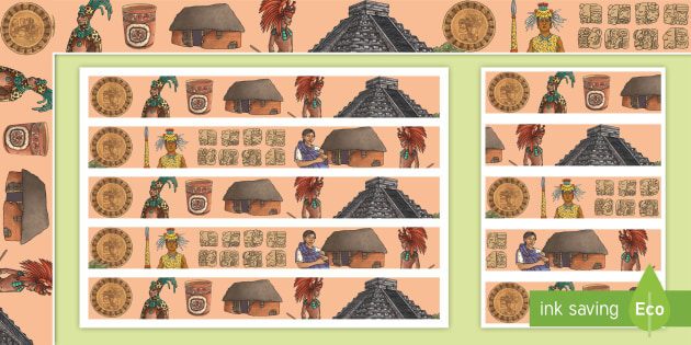 Maya Civilisation Display Borders (teacher made)