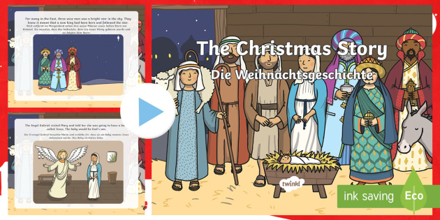 The Nativity Christmas Story PowerPoint English/German