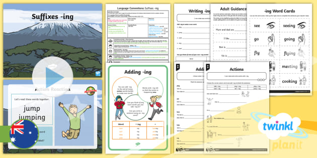 Year 2 Language Conventions Suffixes -ing Lesson