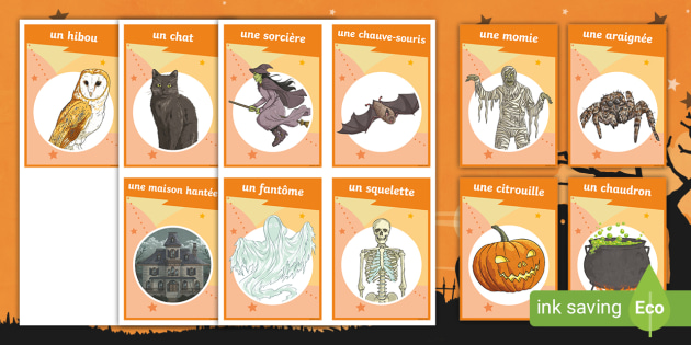 👉 French Conversation Activities - French Halloween Flashcards