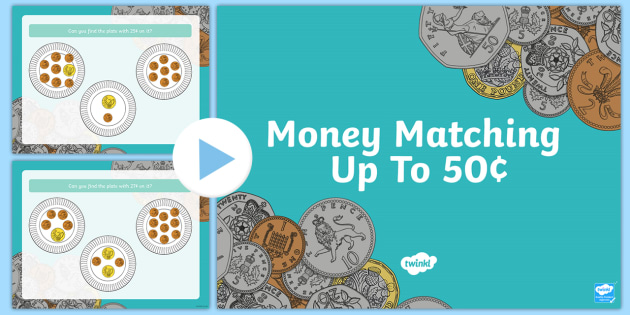 Euro Money Matching to 50¢ PowerPoint (teacher made)