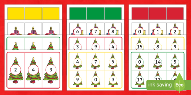 Christmas Number Bonds Bingo Activity Pack (teacher made)